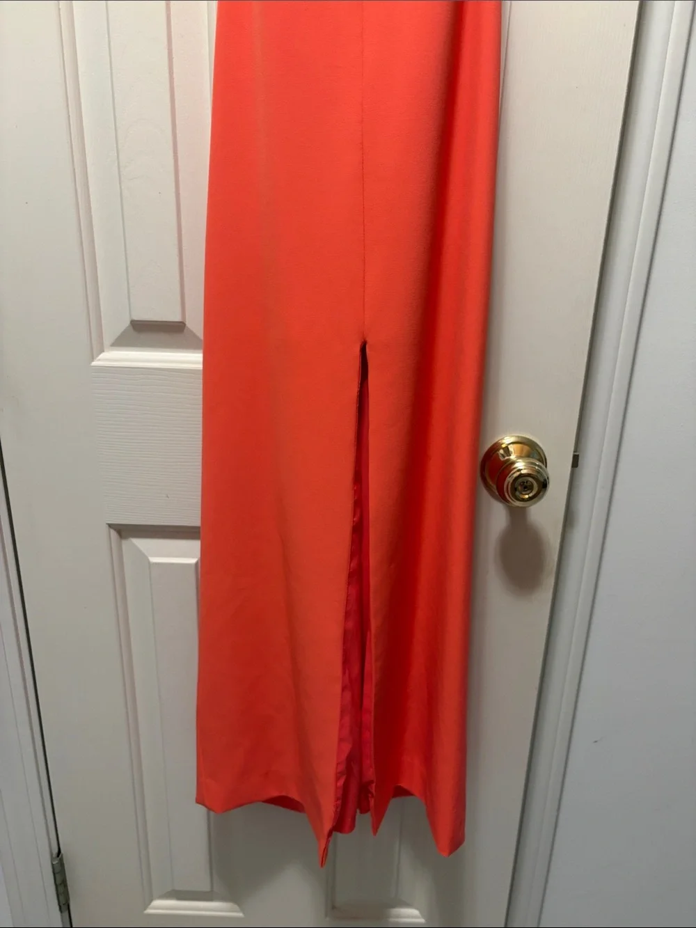 A. Byer | Dresses | A Byer Coralorange Backless Plunge Maxi Dress ...
